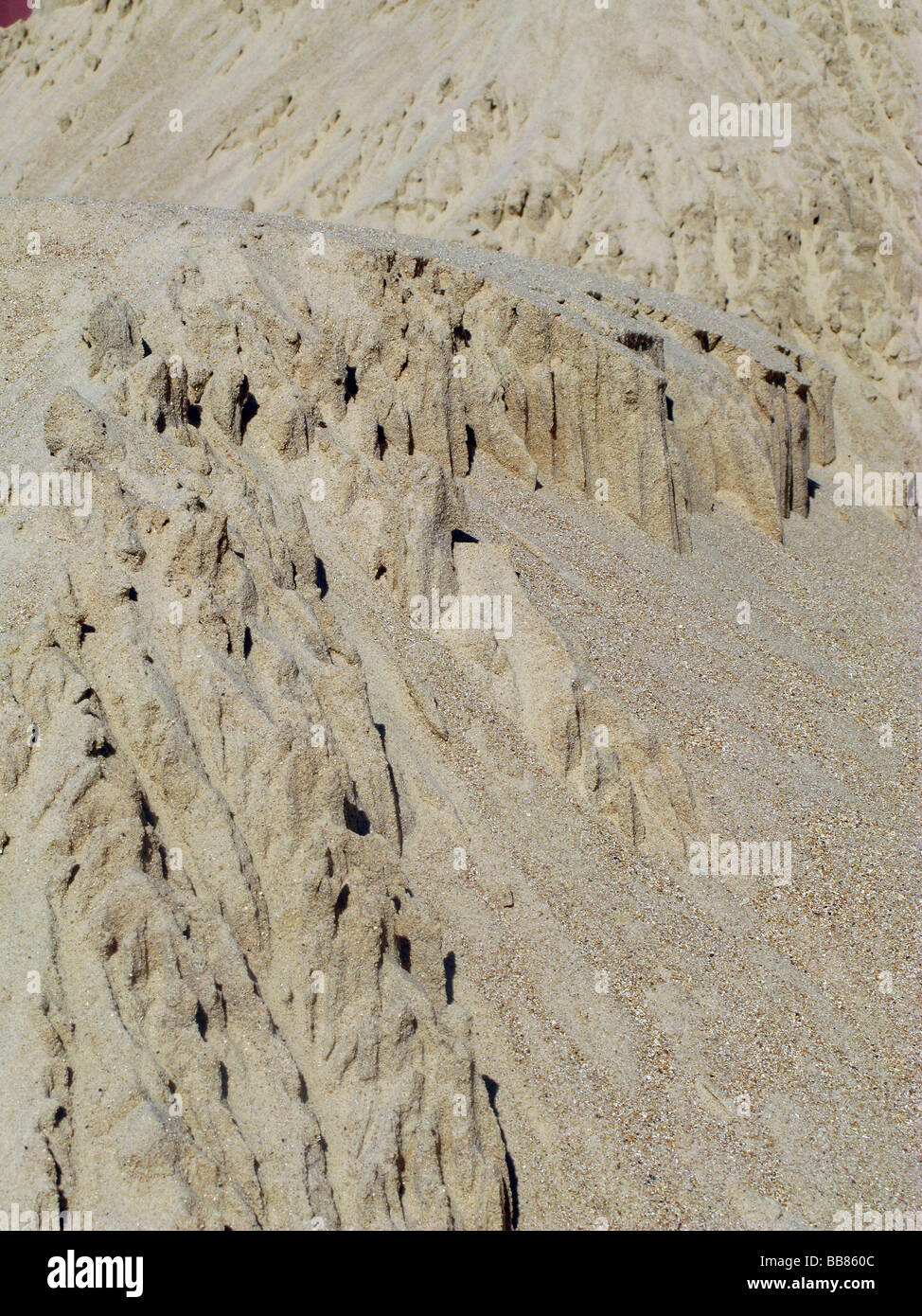 abstract nature shapes in a pile of sand on building site Stock Photo ...