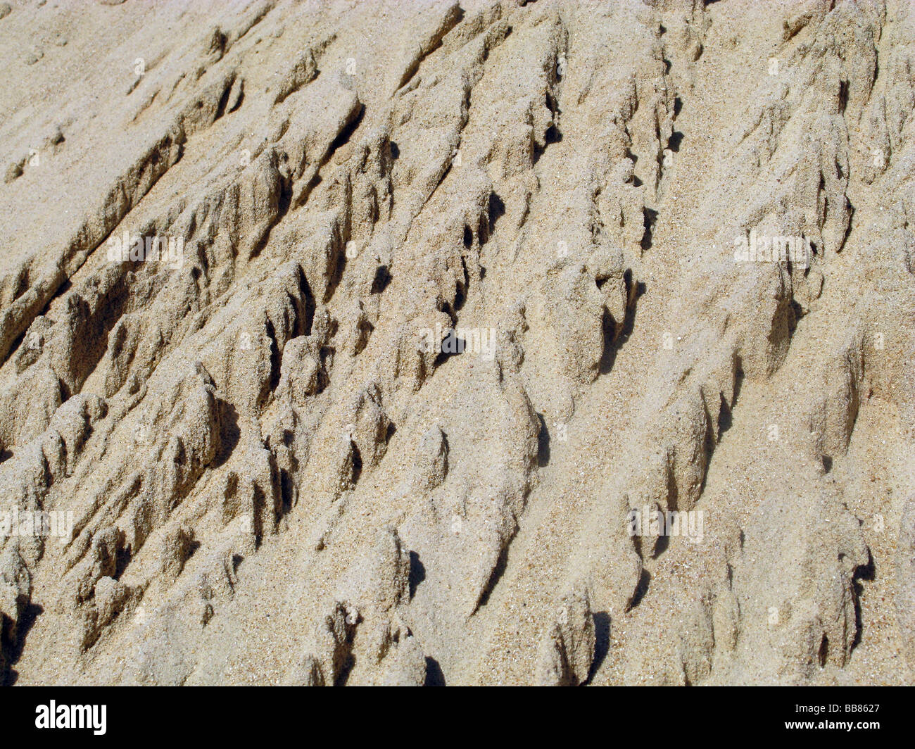 abstract nature shapes in a pile of sand on building site Stock Photo ...