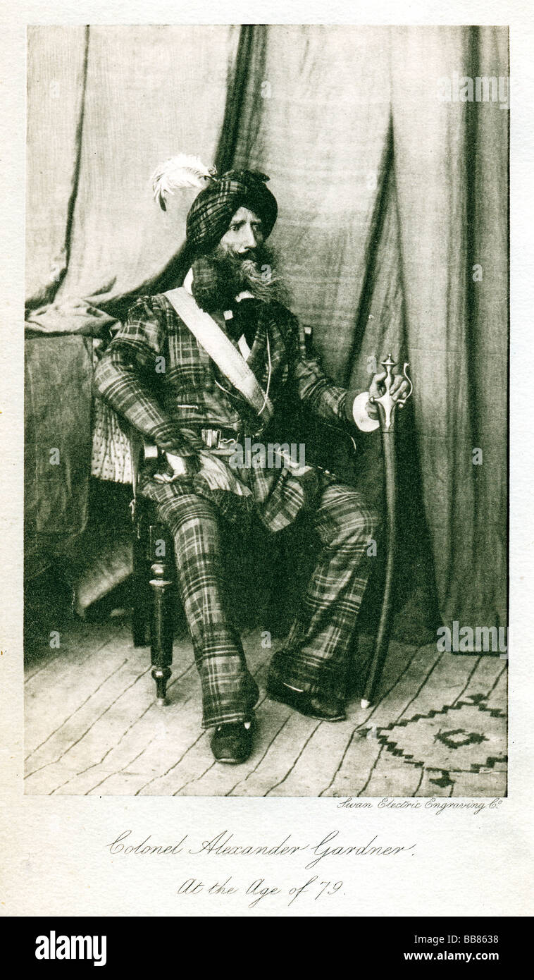 Colonel Alexander Gardner 1785 1877 traveller soldier spy and freelance ...