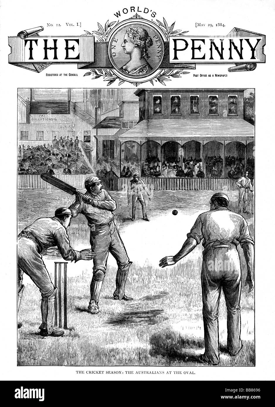 Australia At The Oval 1884 magazine cover with the touring Australian ...