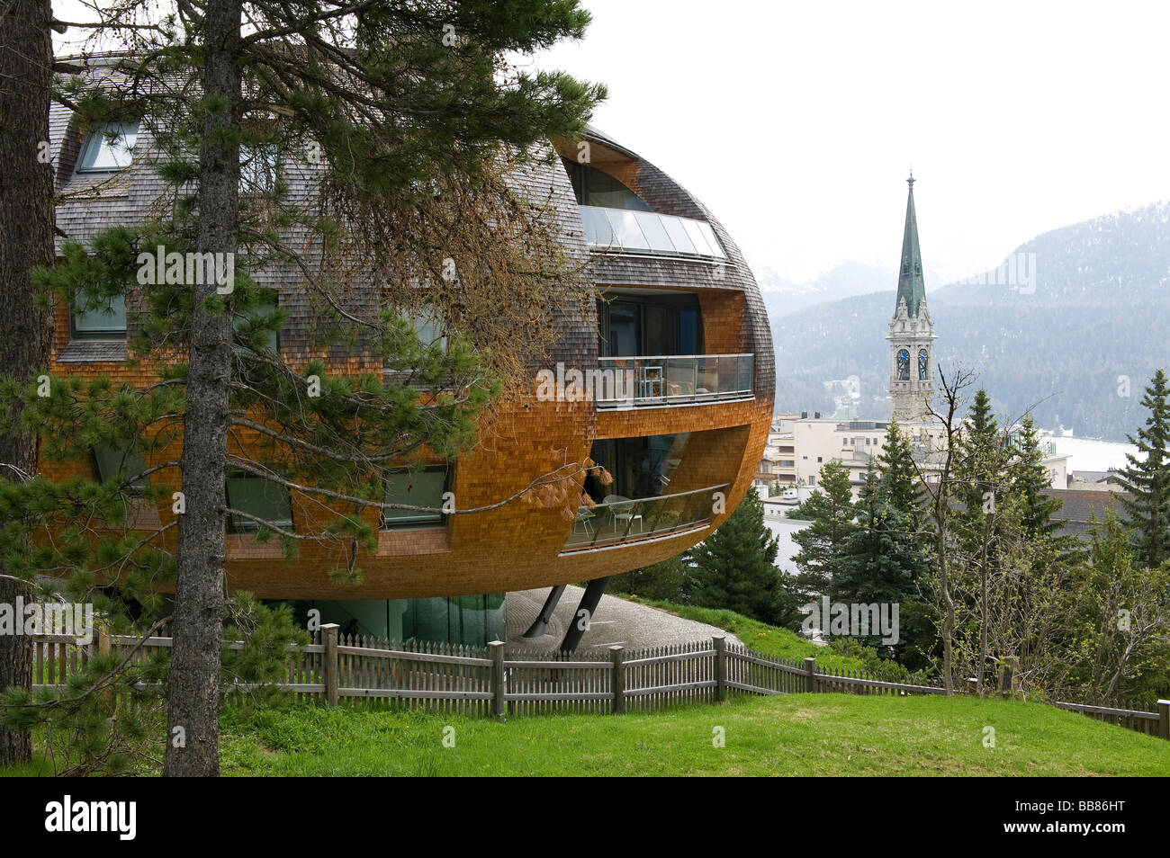 modern contemporary house, st moritz, switzerland Stock Photo - Alamy