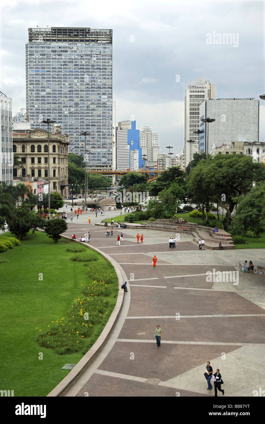 Vale do Anhangabau park, Sao Paulo, Brazil, South America Stock Photo ...