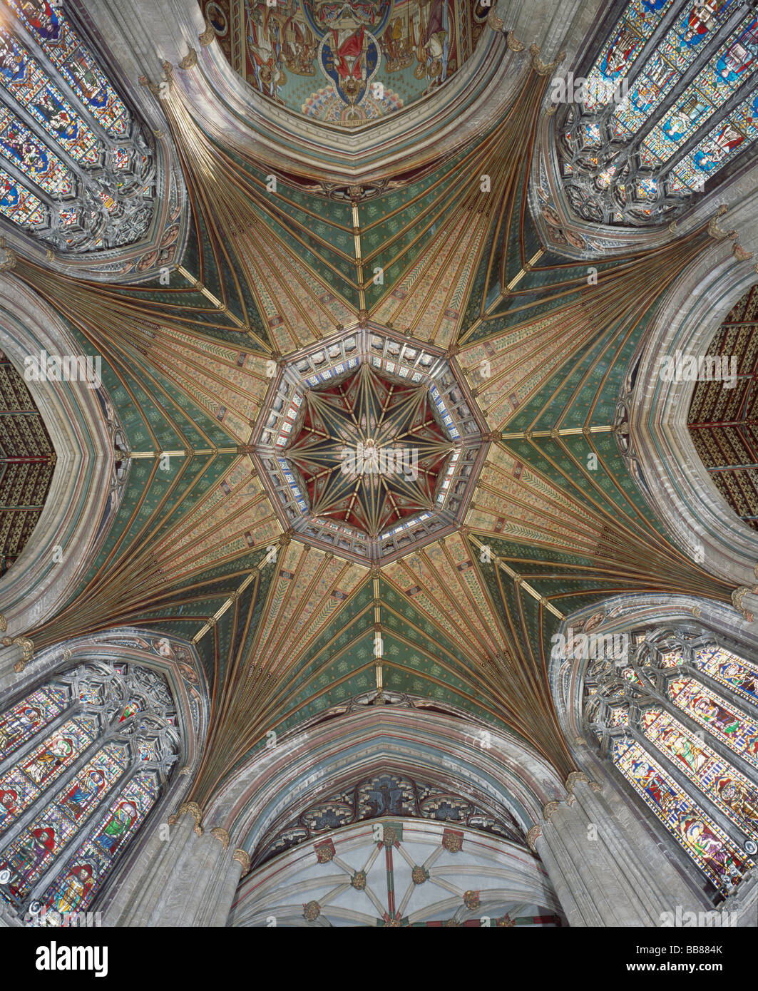 Ely Cathedral view into the octagon and lantern Stock Photo - Alamy