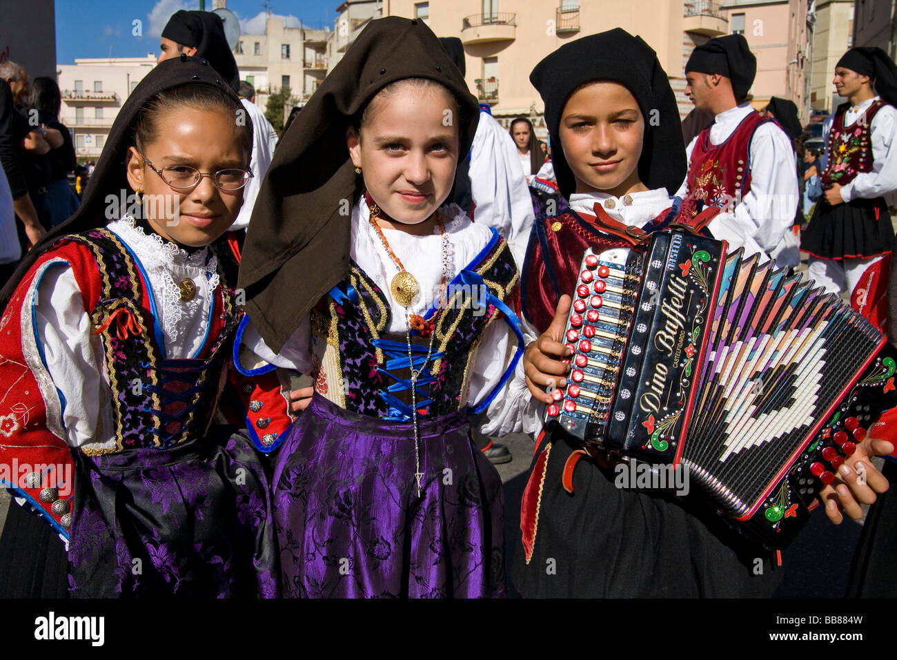 Traditional costumes at the "Sagra dell' Redentore" folk festival ...