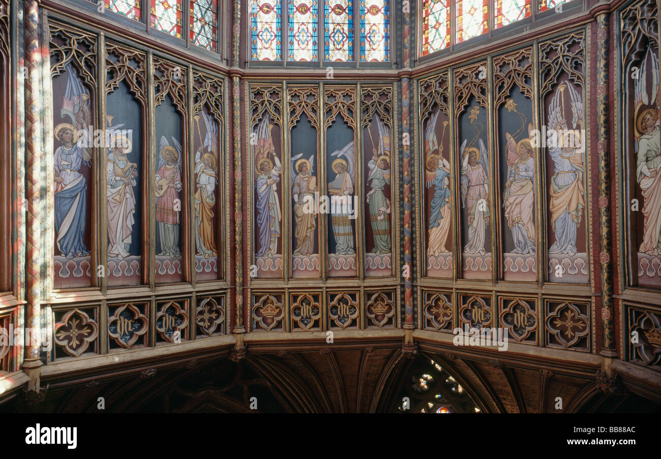 Ely Cathedral angels in panels of the Octagon Stock Photo - Alamy