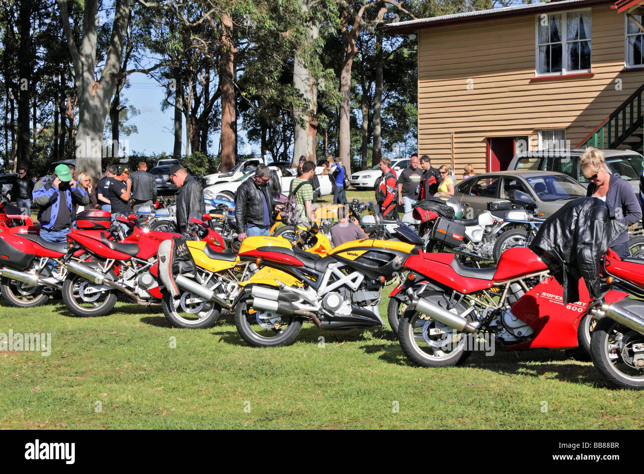 Ducati motorcycle club meets to display their bikes Stock Photo - Alamy