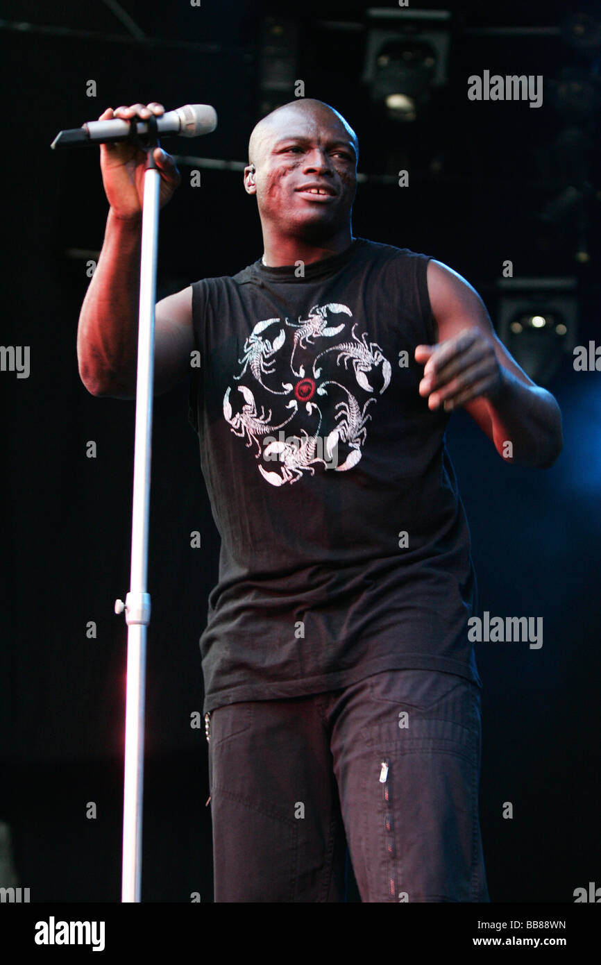 British singer Seal performing live during the Open Air Live at Sunset ...