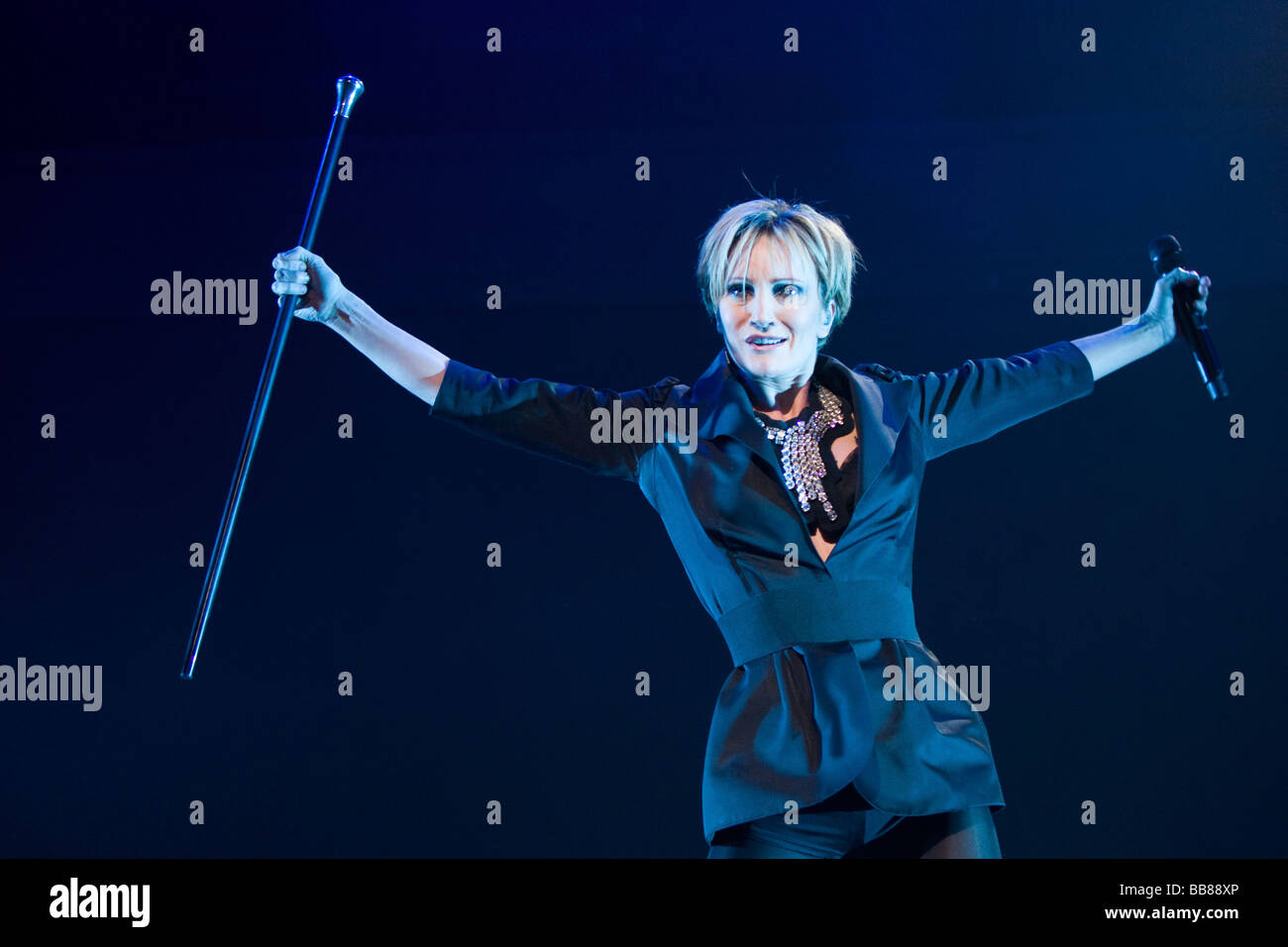 French singer Patricia Kaas performing live in the concert hall of the ...
