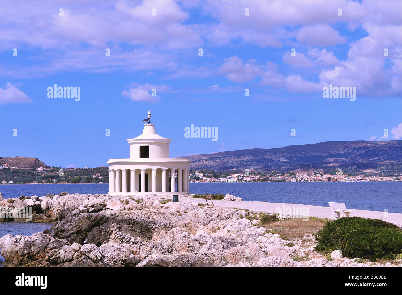 St. Theodore Lighthouse at Argostoli, on the Ionian Island of ...