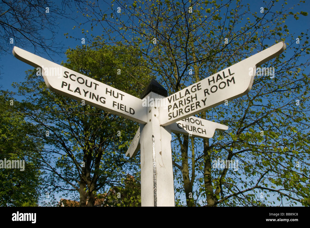 Village signpost, Tatsfield, Surrey, England, UK Stock Photo - Alamy