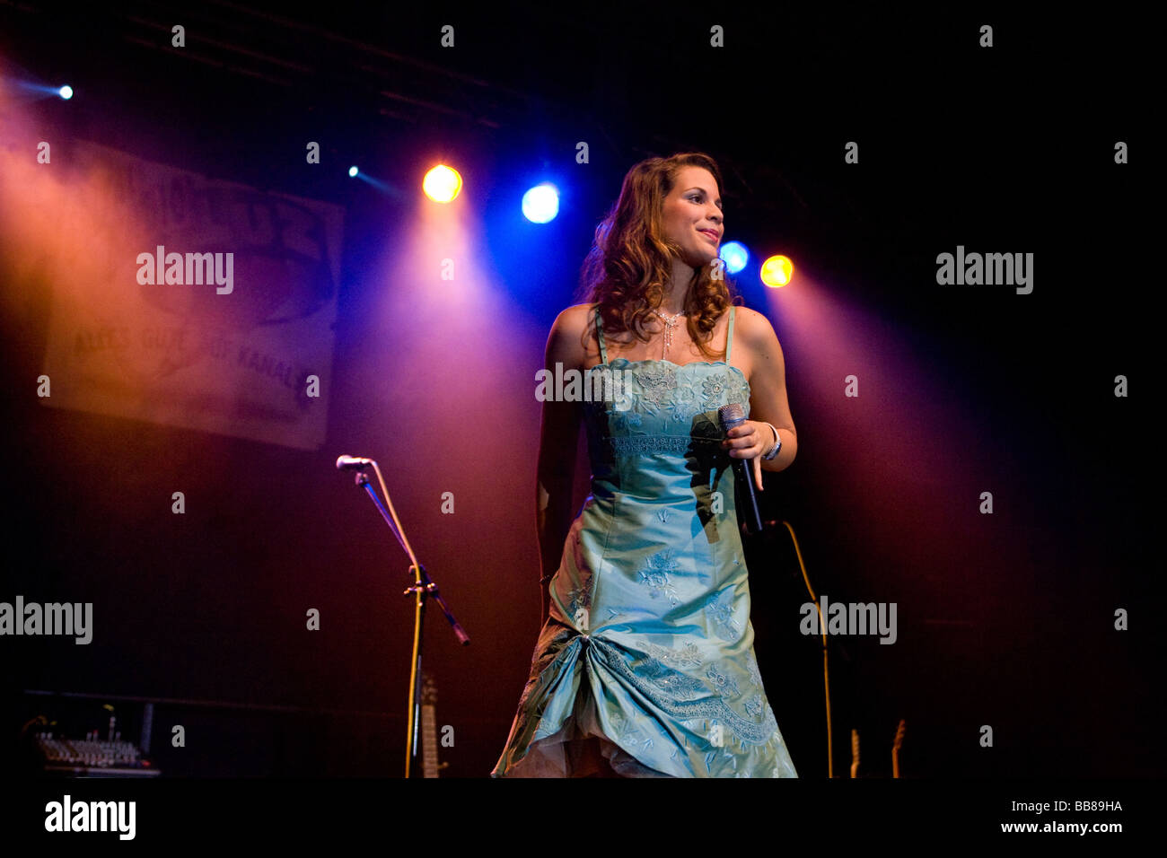Swiss schlager and folk singer Yasmine-Mélanie, winner of the STADL ...