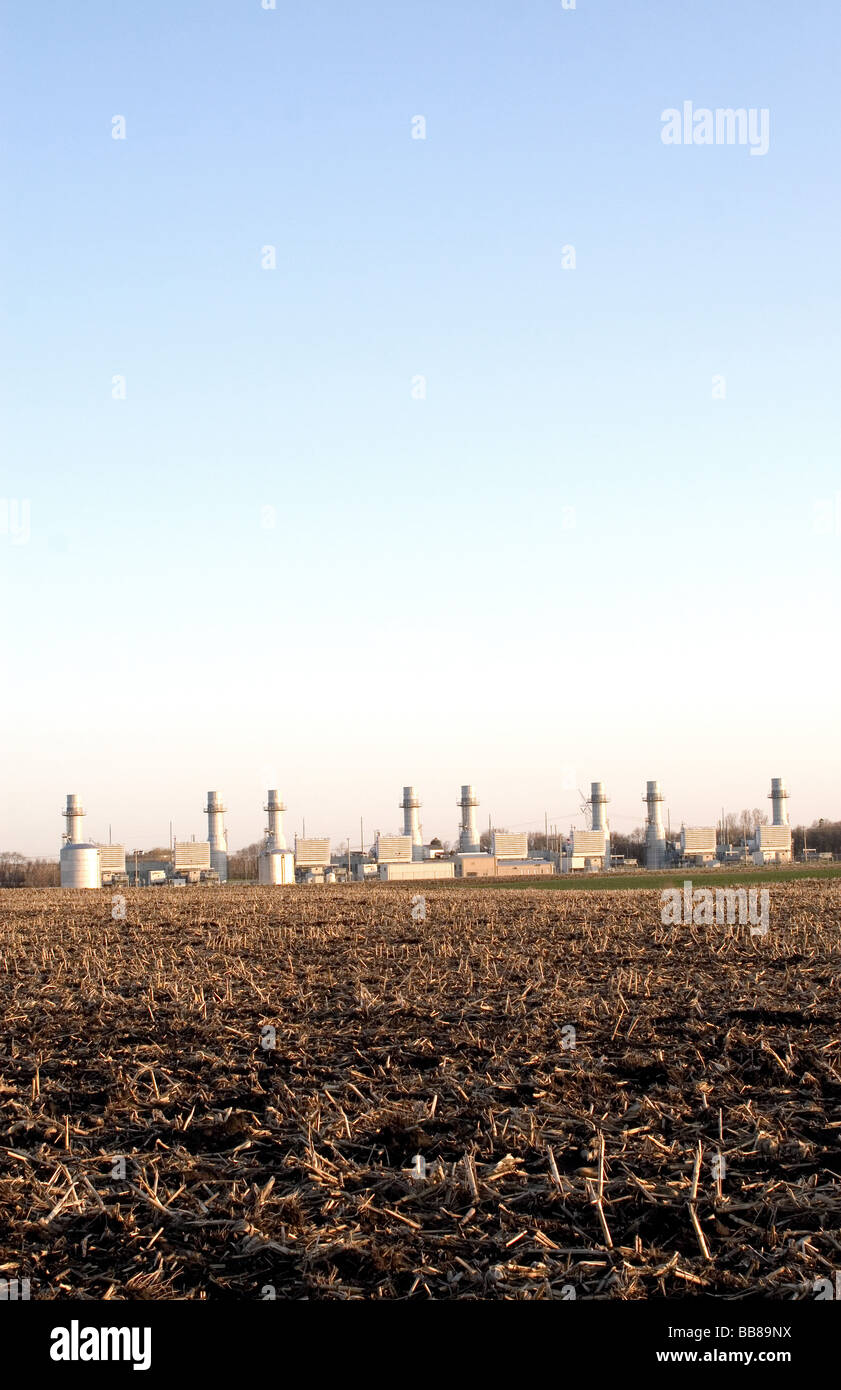 Peaker power plant at sunrise Stock Photo - Alamy
