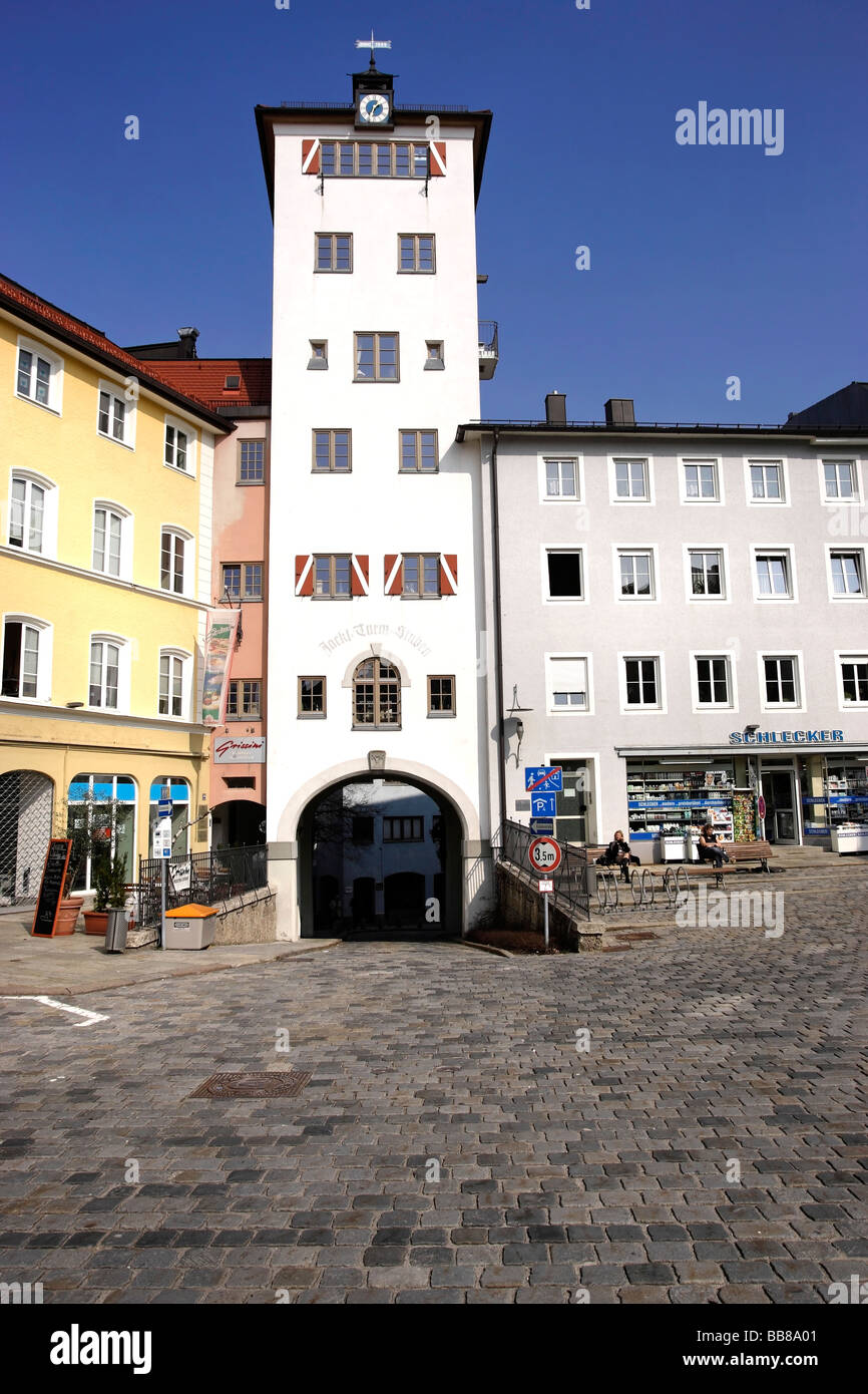 Market square tower jacklturm traunstein bavaria germany german ...