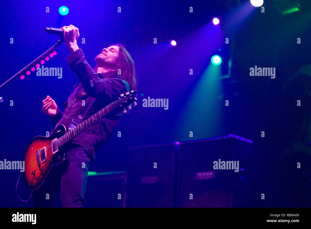 Myles Kennedy, singer and frontman of the US rock band Alter Bridge ...