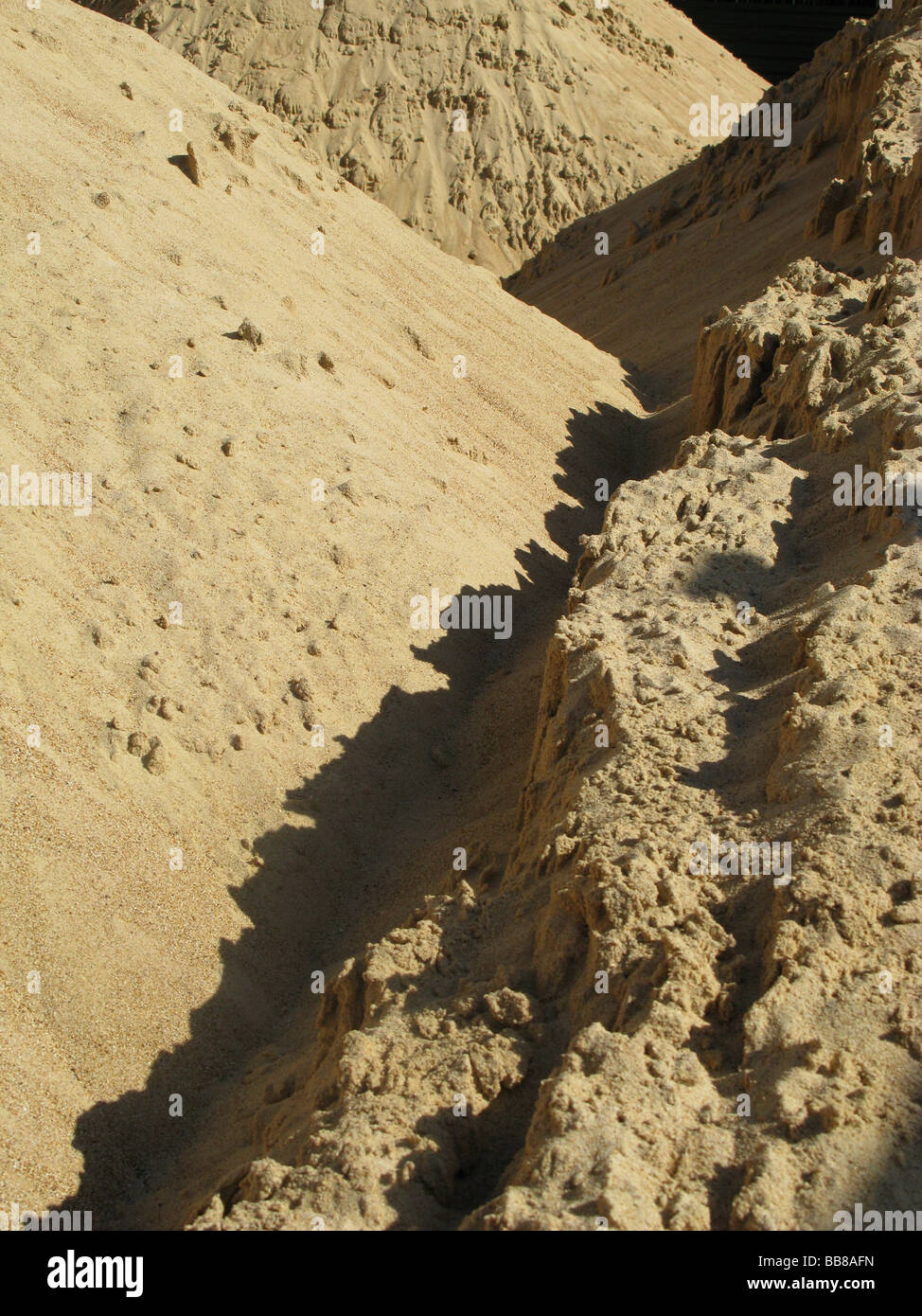 abstract nature shapes in a pile of sand on building site Stock Photo ...