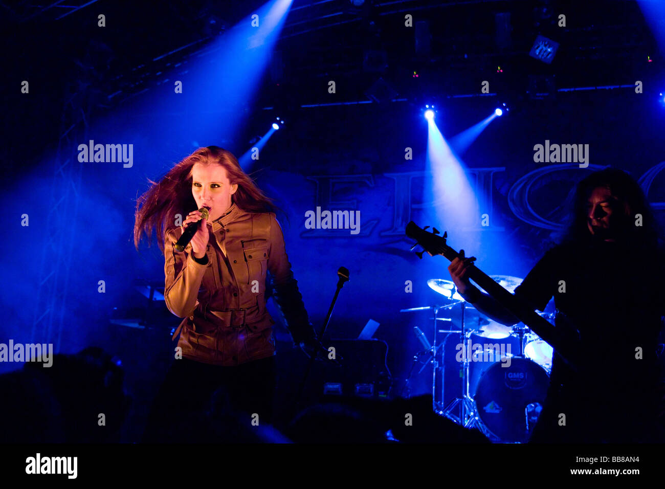 Simone Simons, singer and frontwoman of the Dutch metal band Epica ...