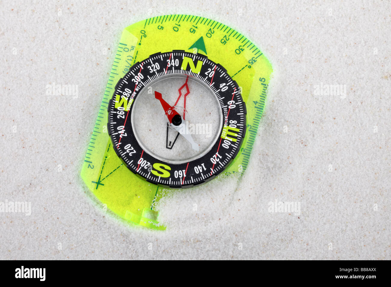 Hand held Compass used for navigation in the sand Stock Photo - Alamy