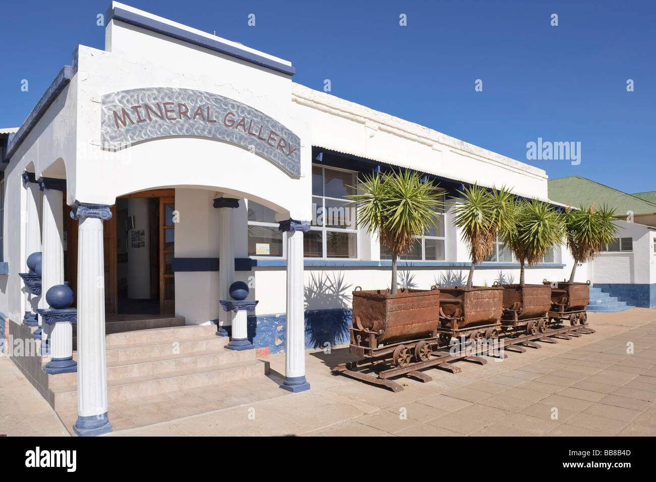 Mineral Gallery and former miner's hut, Tsumeb, Namibia, Africa Stock ...
