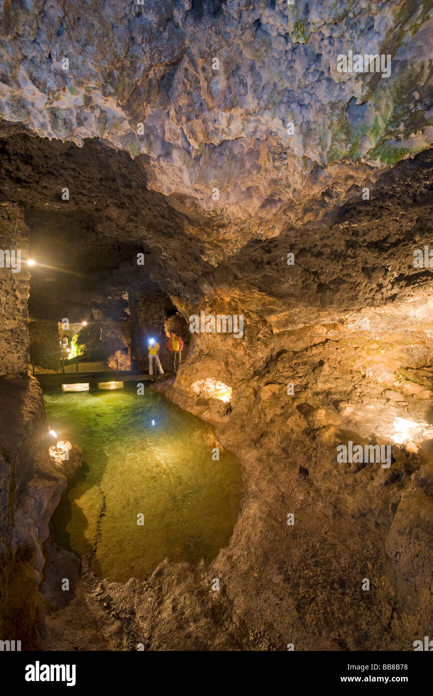 Lava caves in grutas de sao vicente cave system hi-res stock ...