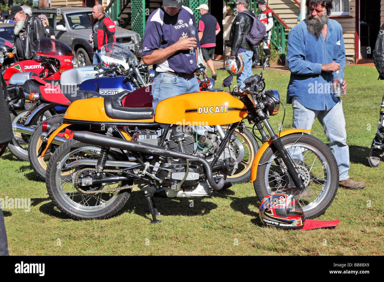 Ducati motorcycle club meets to display their bikes Stock Photo - Alamy
