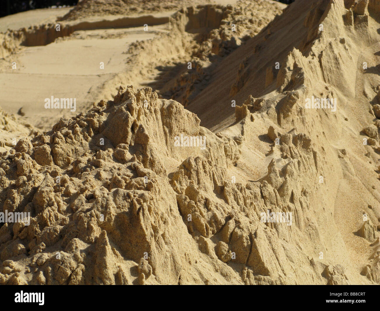 abstract nature shapes in a pile of sand on building site Stock Photo ...