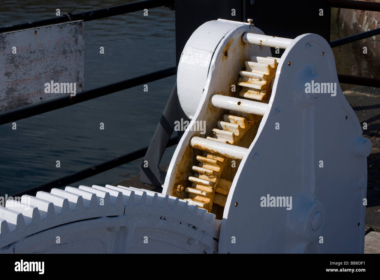 Bridge Lifting Mechanism at Dunbar Harbour, East Lothian, Scotland ...