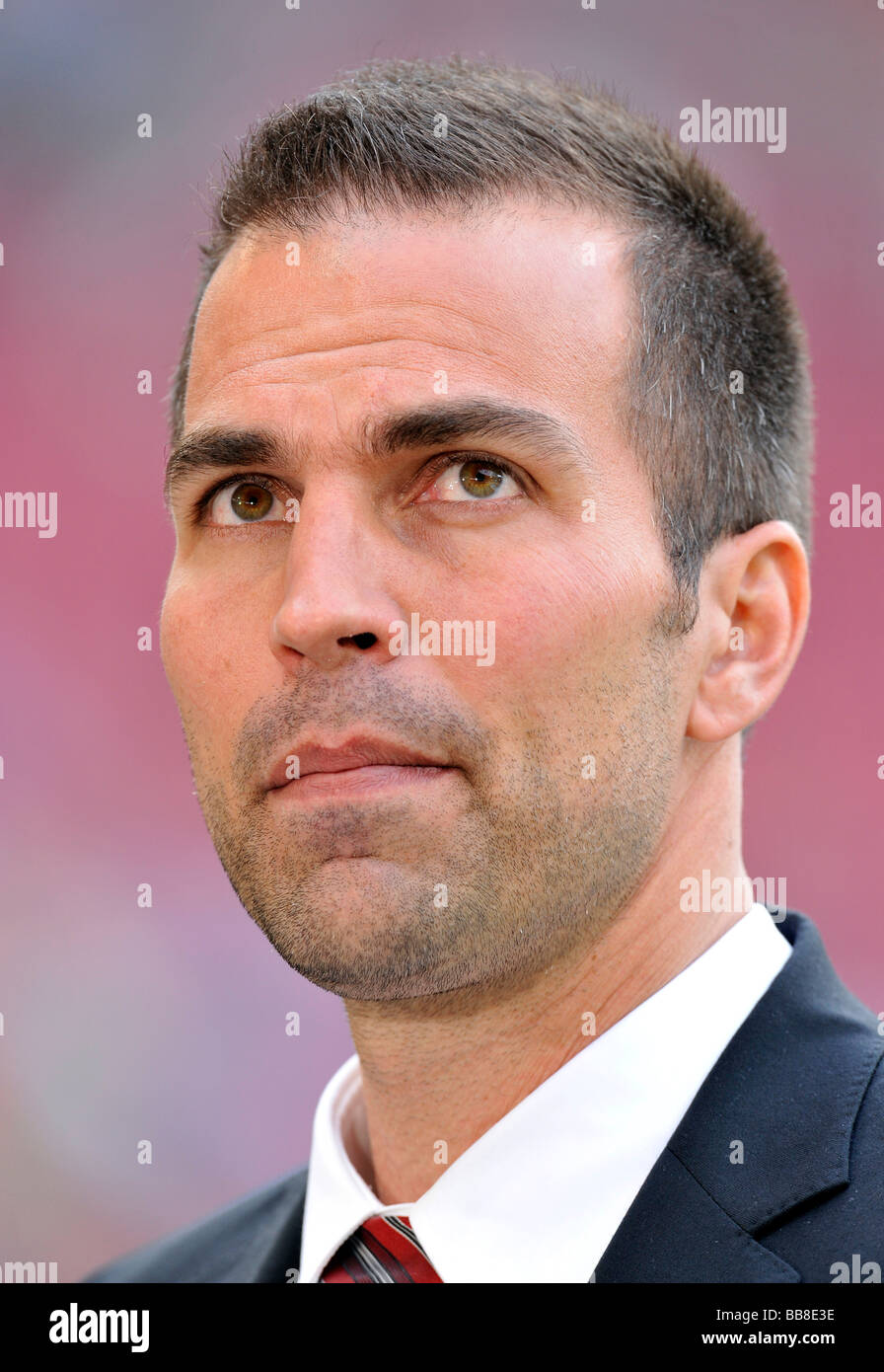 Markus Babbel, manager and coach of VfB Stuttgart, looking sceptical ...