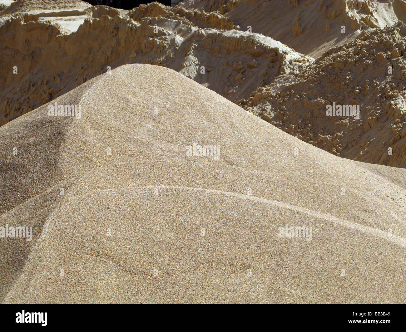 abstract nature shapes in a pile of sand on building site Stock Photo ...