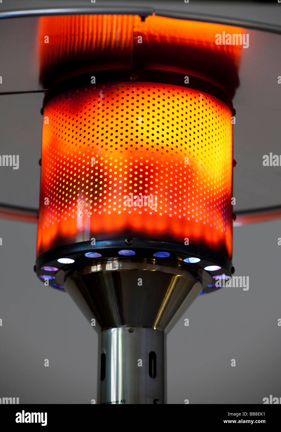 Red-hot gas burner of a patio heater Stock Photo - Alamy