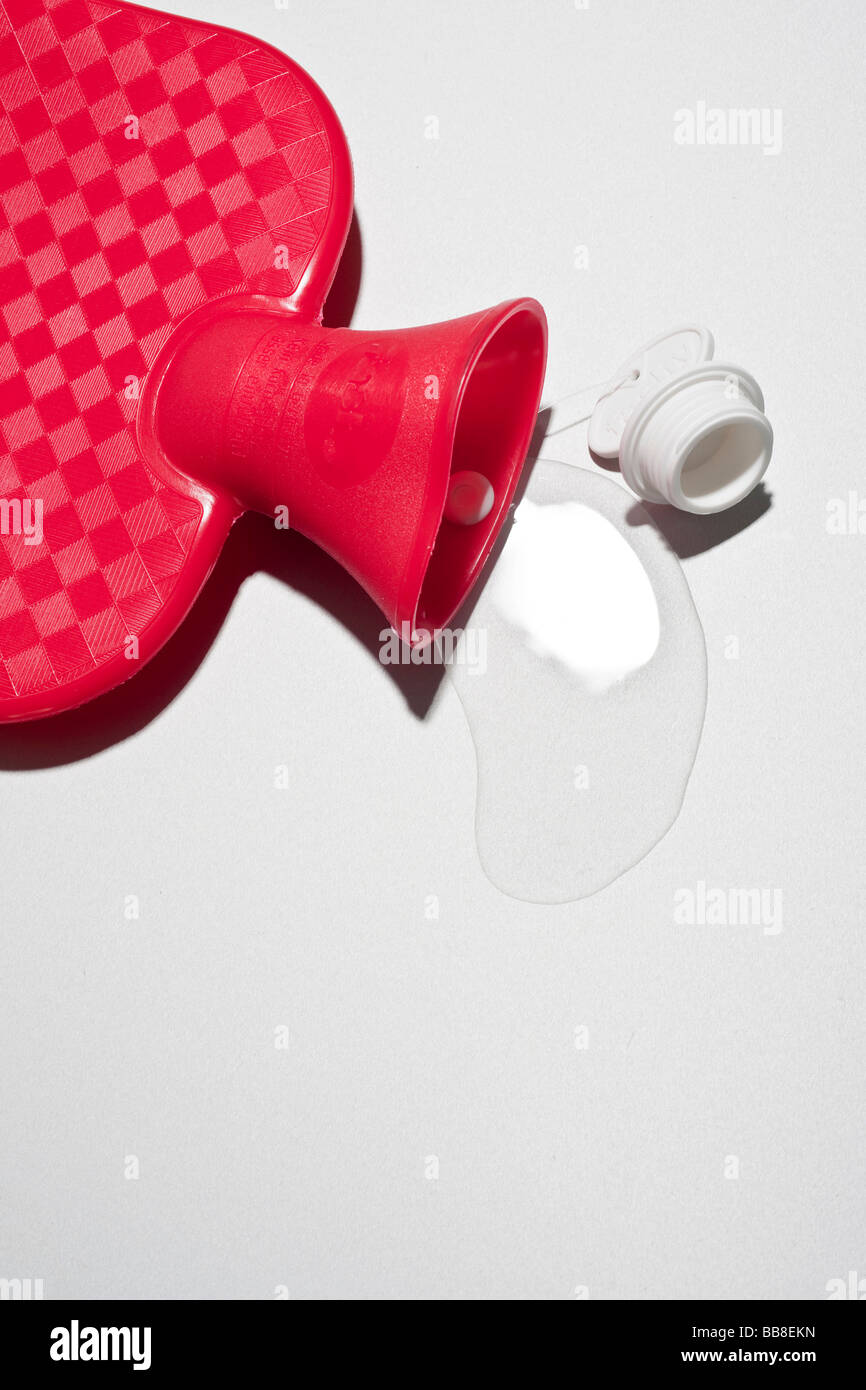 Leaking hot-water bottle Stock Photo - Alamy