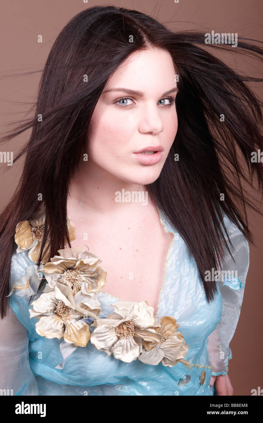 Hair blowing in wind studio hi-res stock photography and images - Alamy