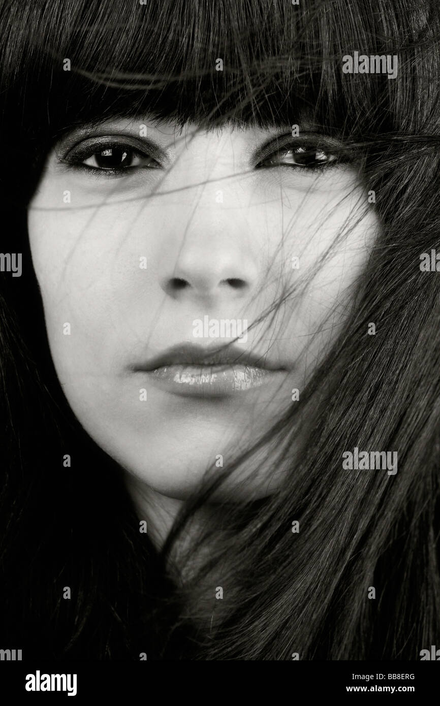 Portrait woman people women portraits portrait black and white hi-res ...