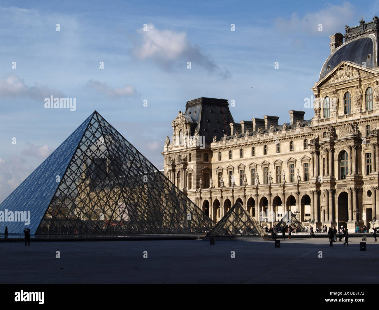 Louvre museum and pyramide, Paris, France, Europe Stock Photo - Alamy