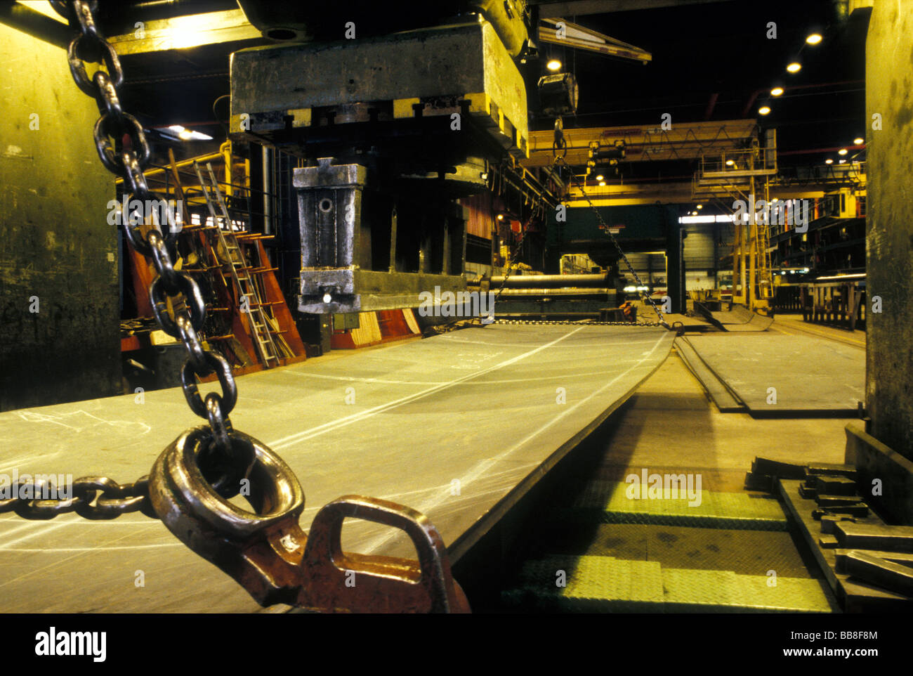 Modern cruise ship building: first metal parts ready for cut Stock ...