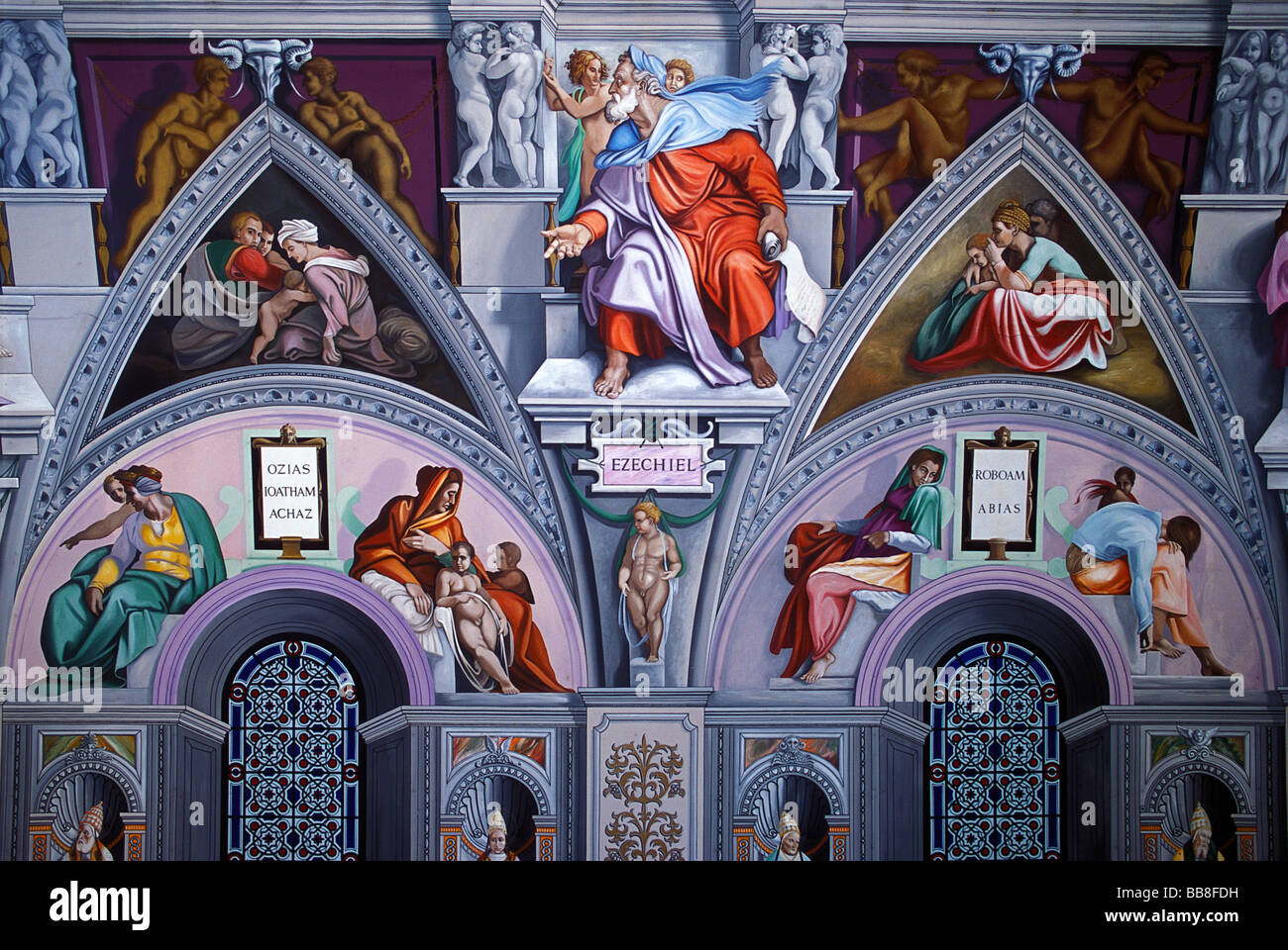 Reproduction of the "Sistine Chapel" ceiling in the Church of the ...