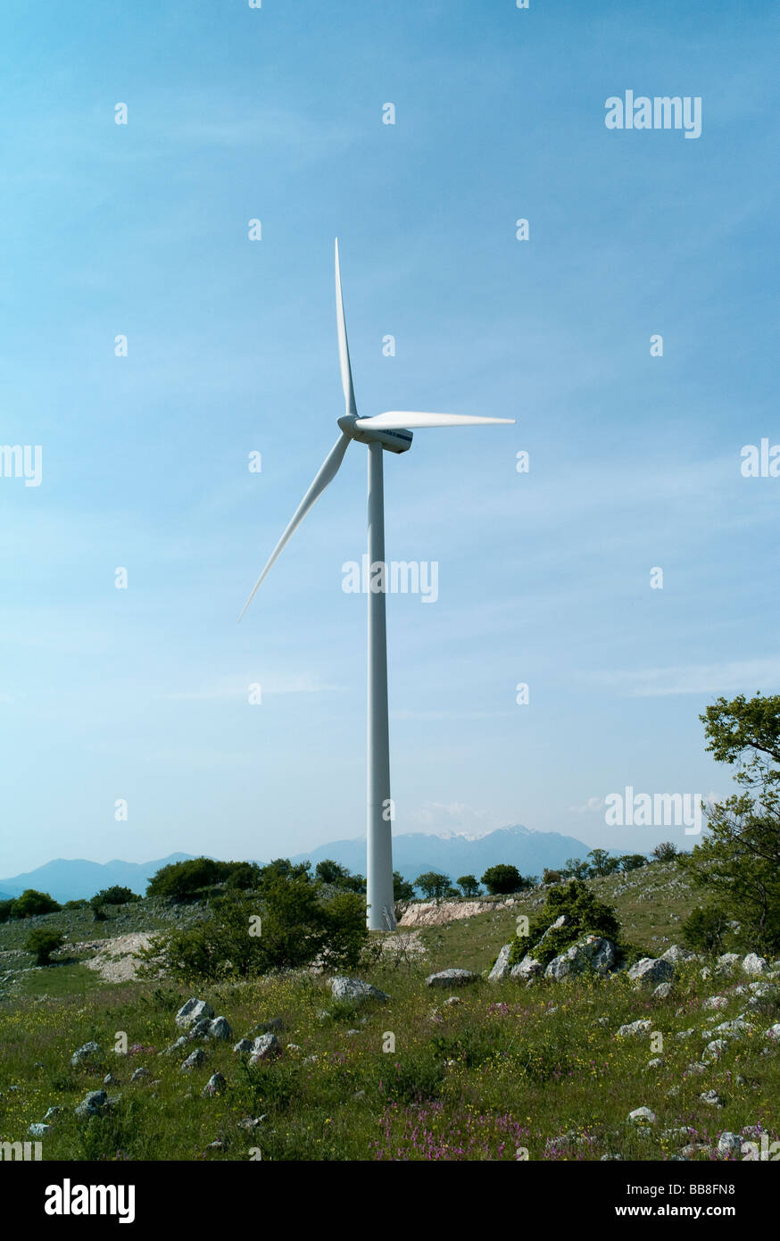 Wind turbine at the top of mountain hi-res stock photography and images ...