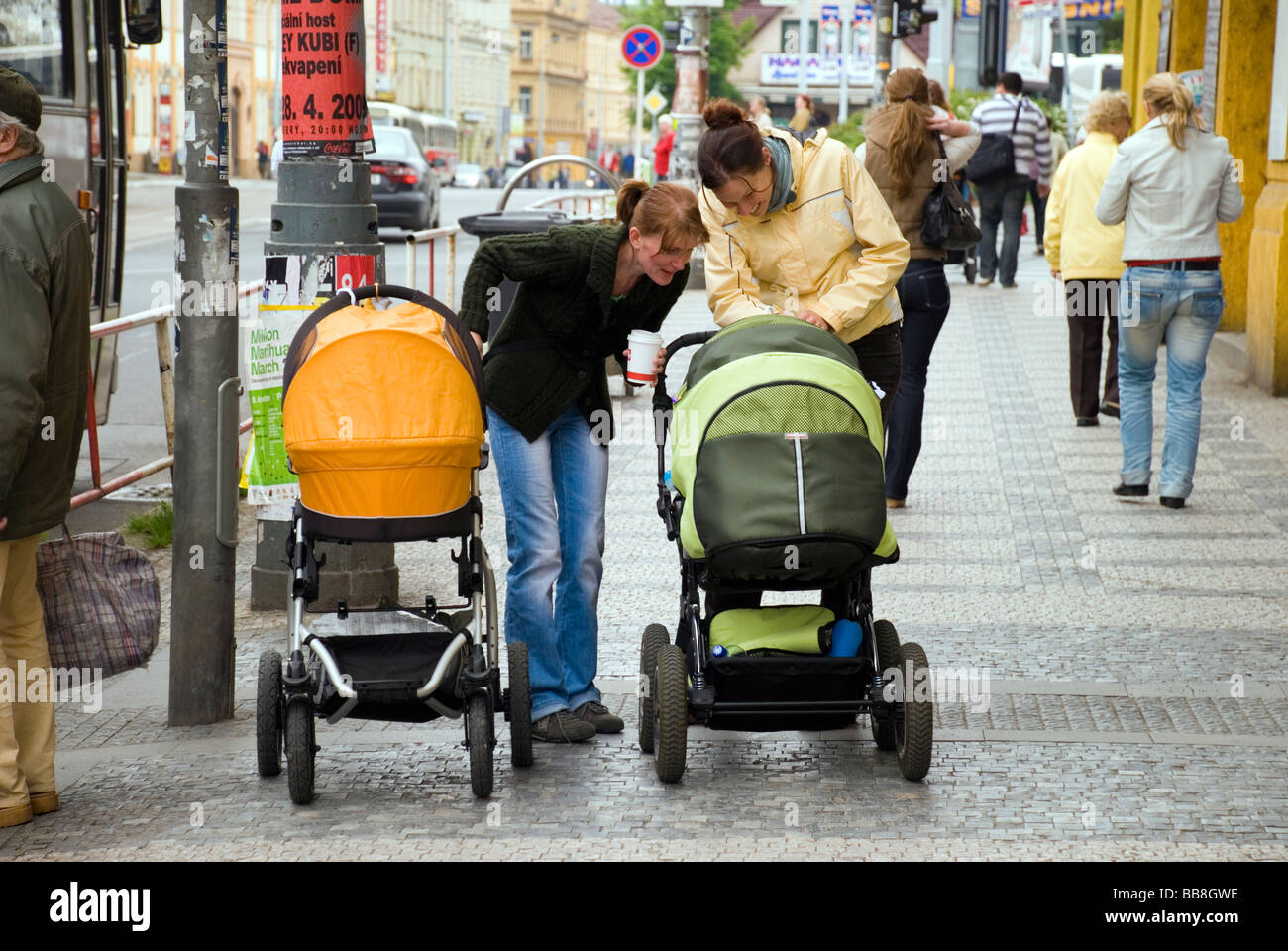 Women with pushchairs hi-res stock photography and images - Alamy