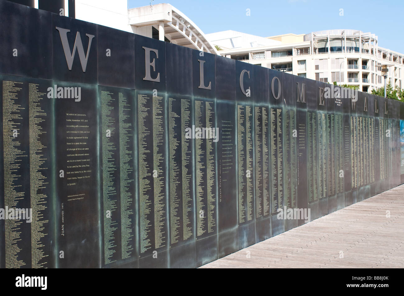 Welcome Wall Darling Harbour Sydney Australia Stock Photo - Alamy