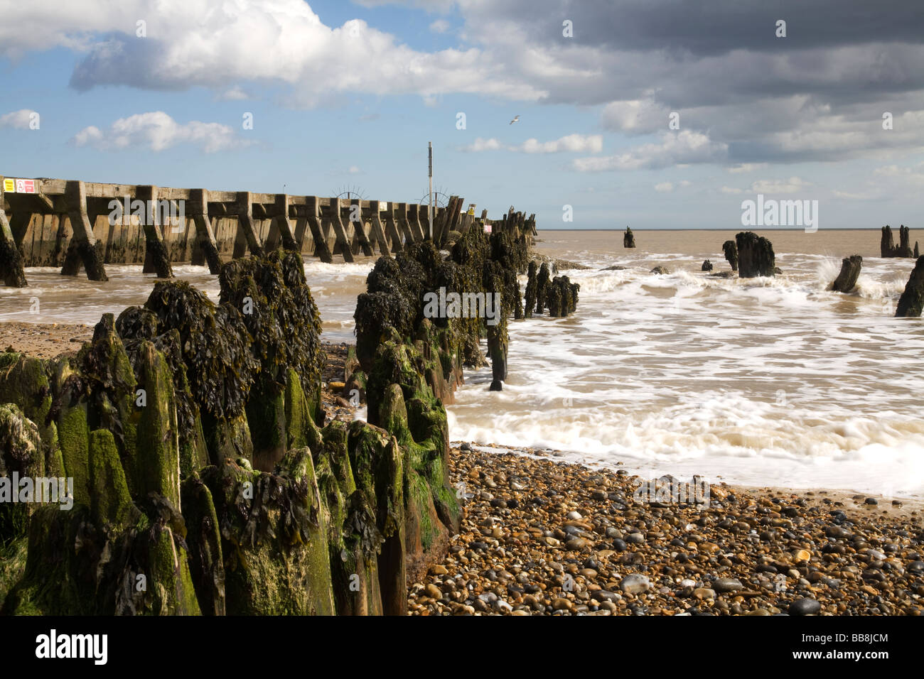 Old Pier, Walberswick Stock Photo - Alamy