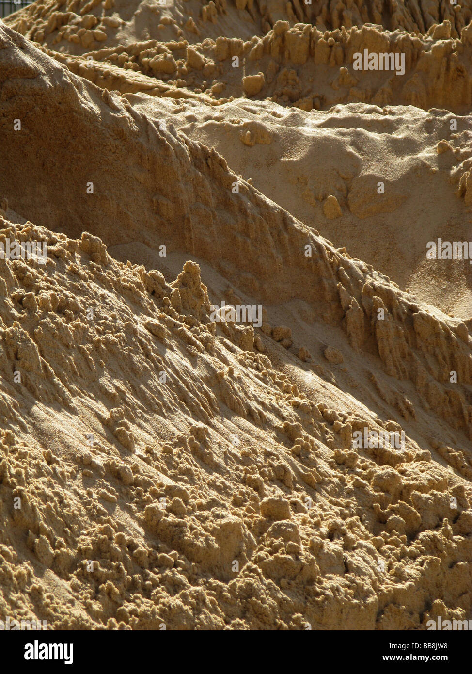 abstract nature shapes in a pile of sand on building site Stock Photo ...