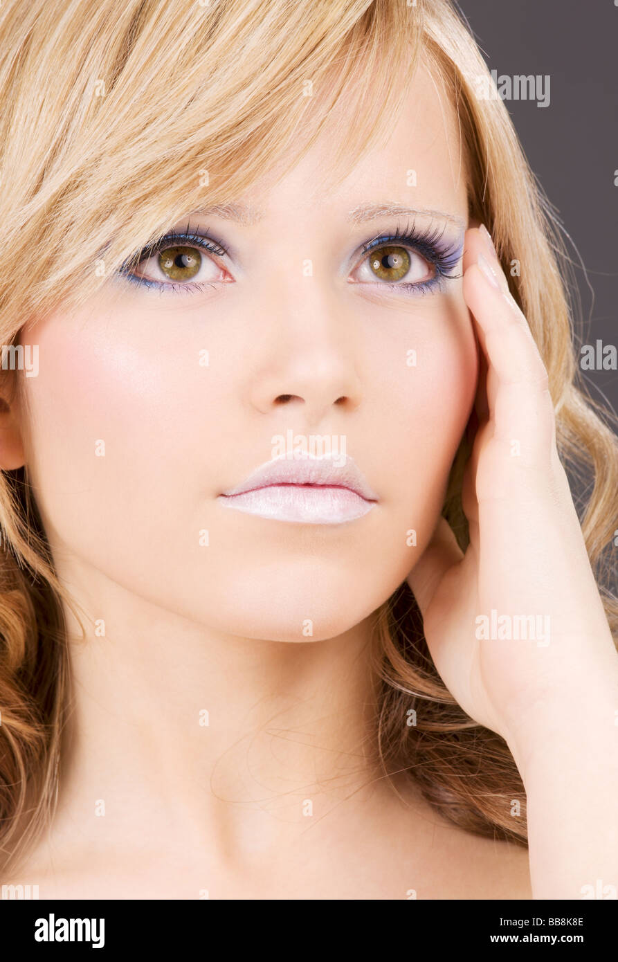 bright closeup picture of lovely girl face Stock Photo - Alamy