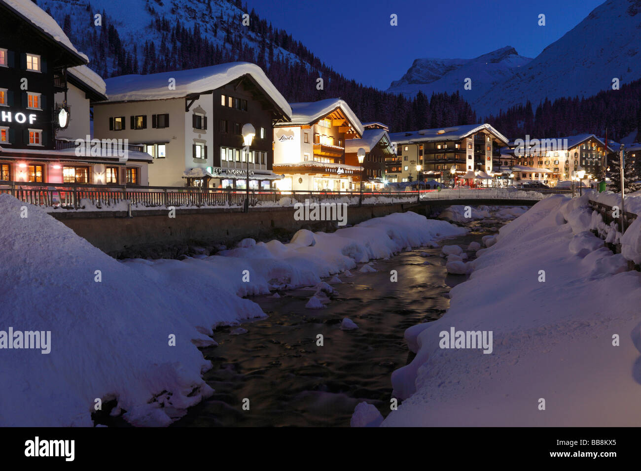 Lech austria winter village hi-res stock photography and images - Alamy