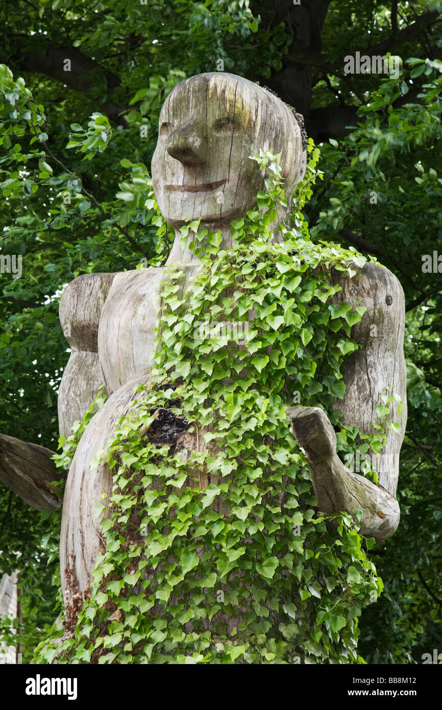 A tree sculpture at Cherry Hinton Hall, Cambridge, Cambridgeshire ...