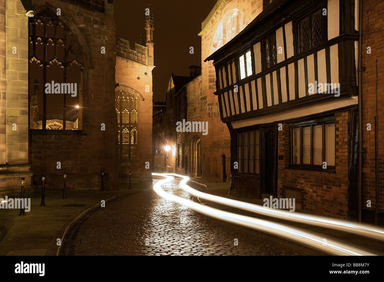 The ruins of Coventry Cathedral at night at 22 Bayley Lane, Coventry ...