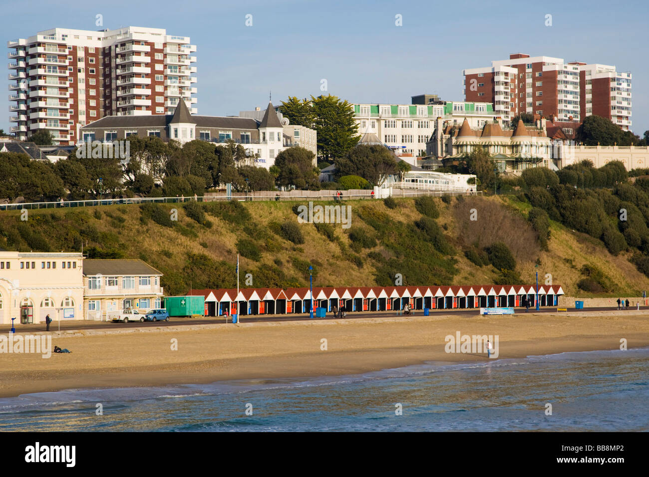 Bournemouth seaside, view from Bournemouth Pier, Dorset, England ...