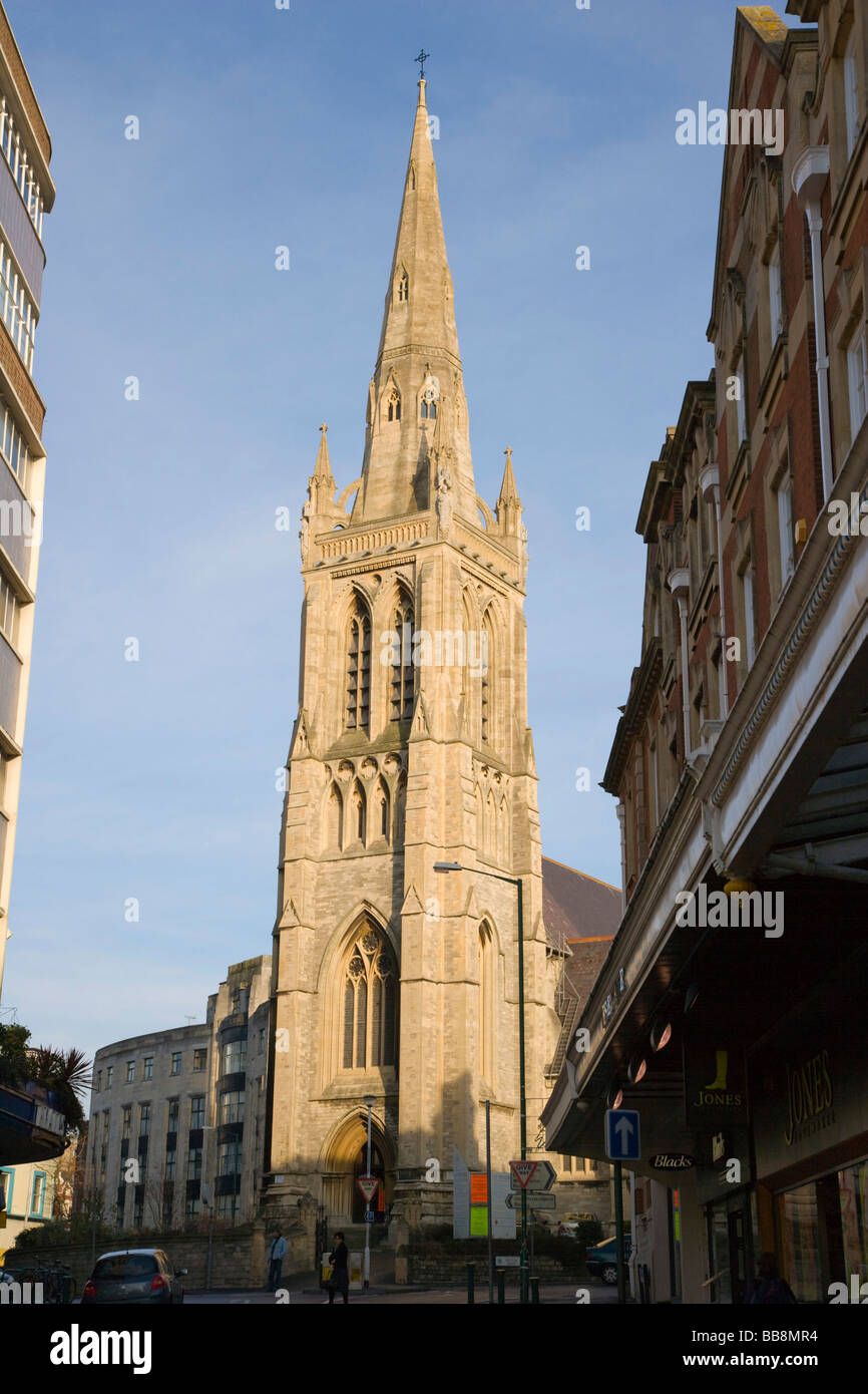 St Peter's Church from Gervis Place, Bournemouth, Dorset, England ...