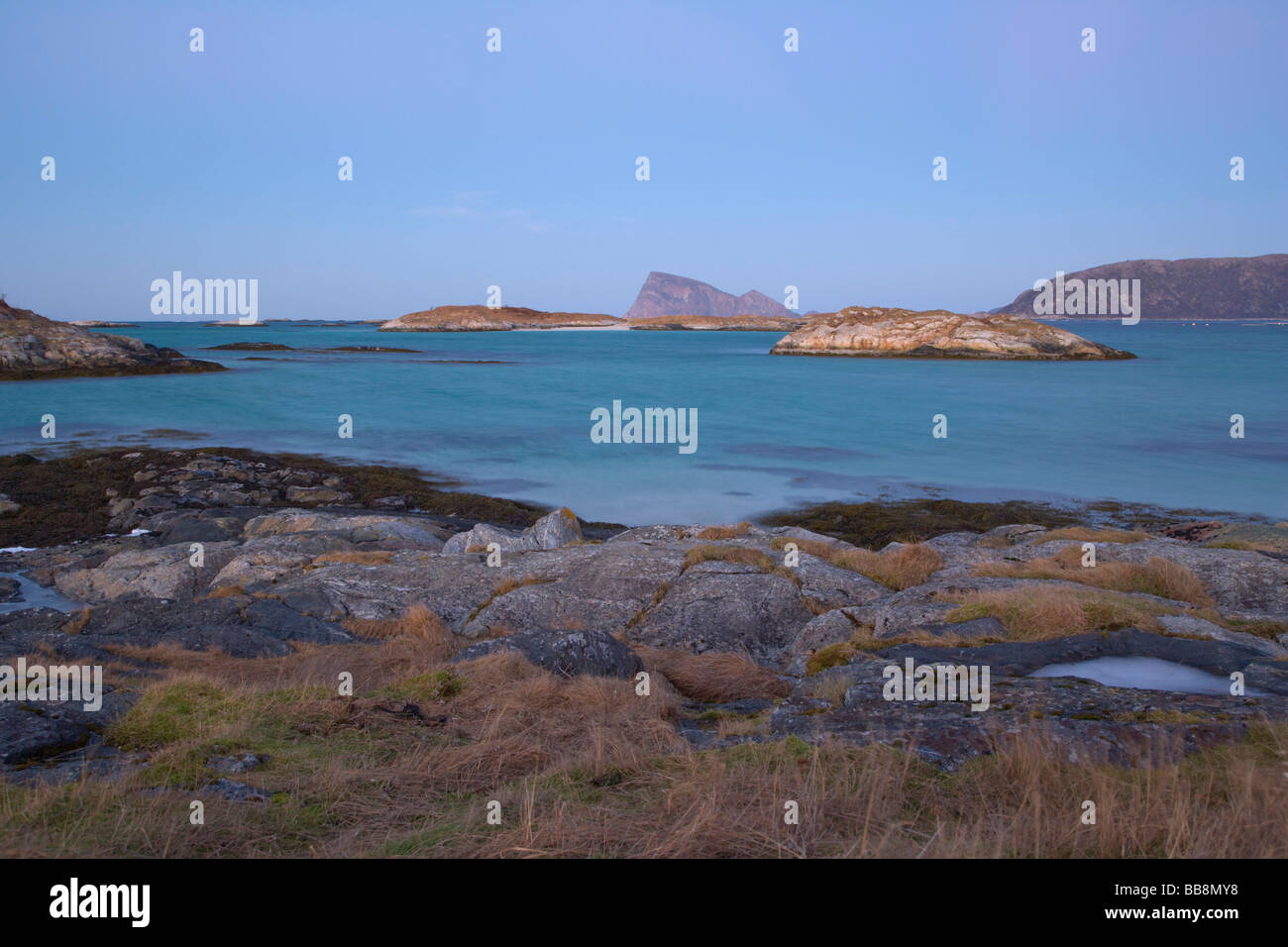 Sommaroy, Sommaroy island, polar night, winter, Tromso, Troms, Norway ...