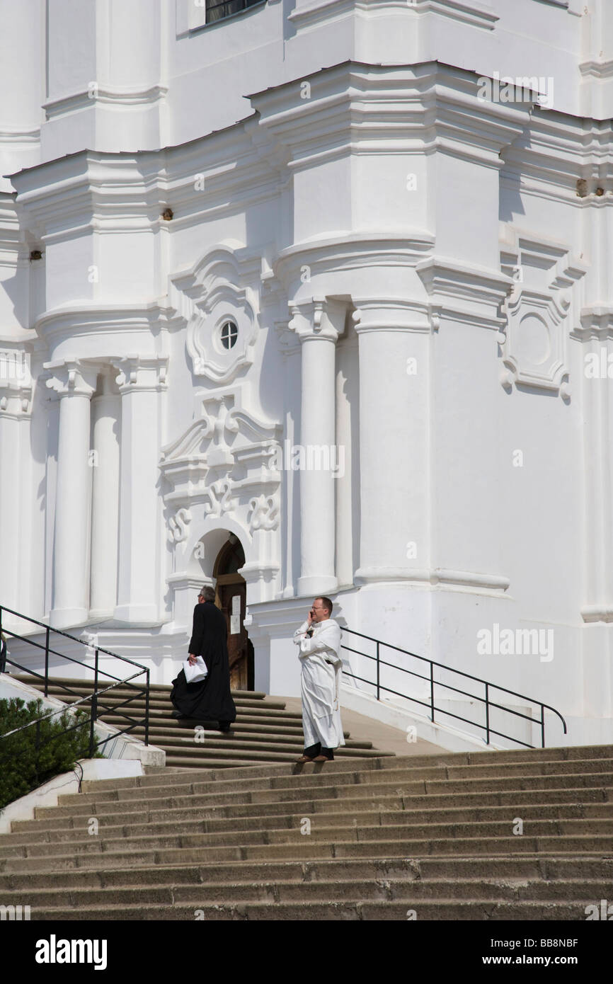 Two priests, Aglona Basilica, Aglona, Latgalia, Latvia Stock Photo - Alamy