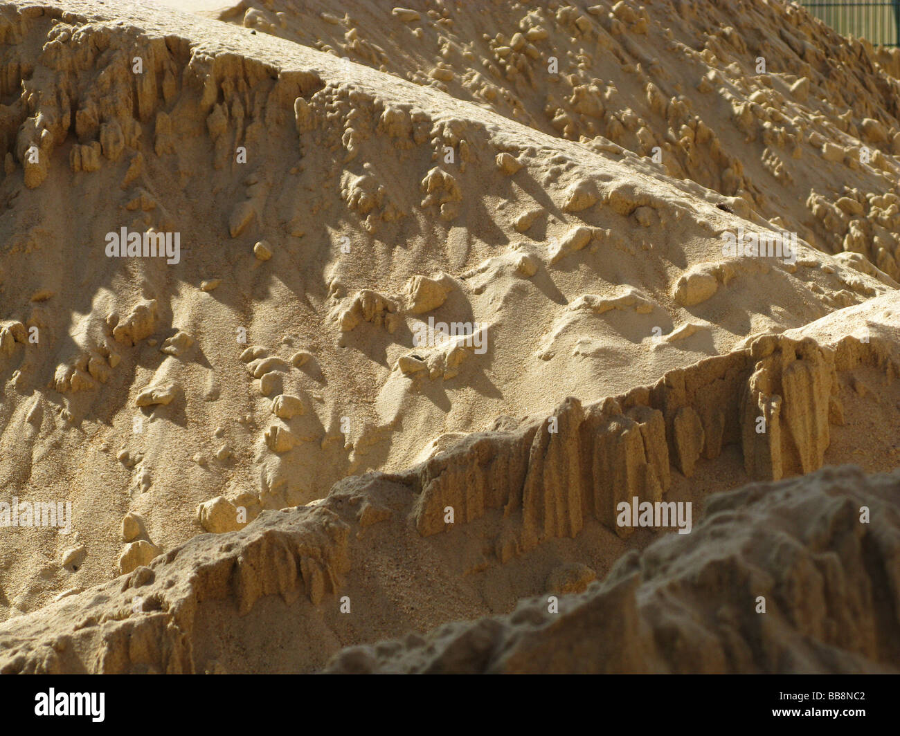 abstract nature shapes in a pile of sand on building site Stock Photo ...