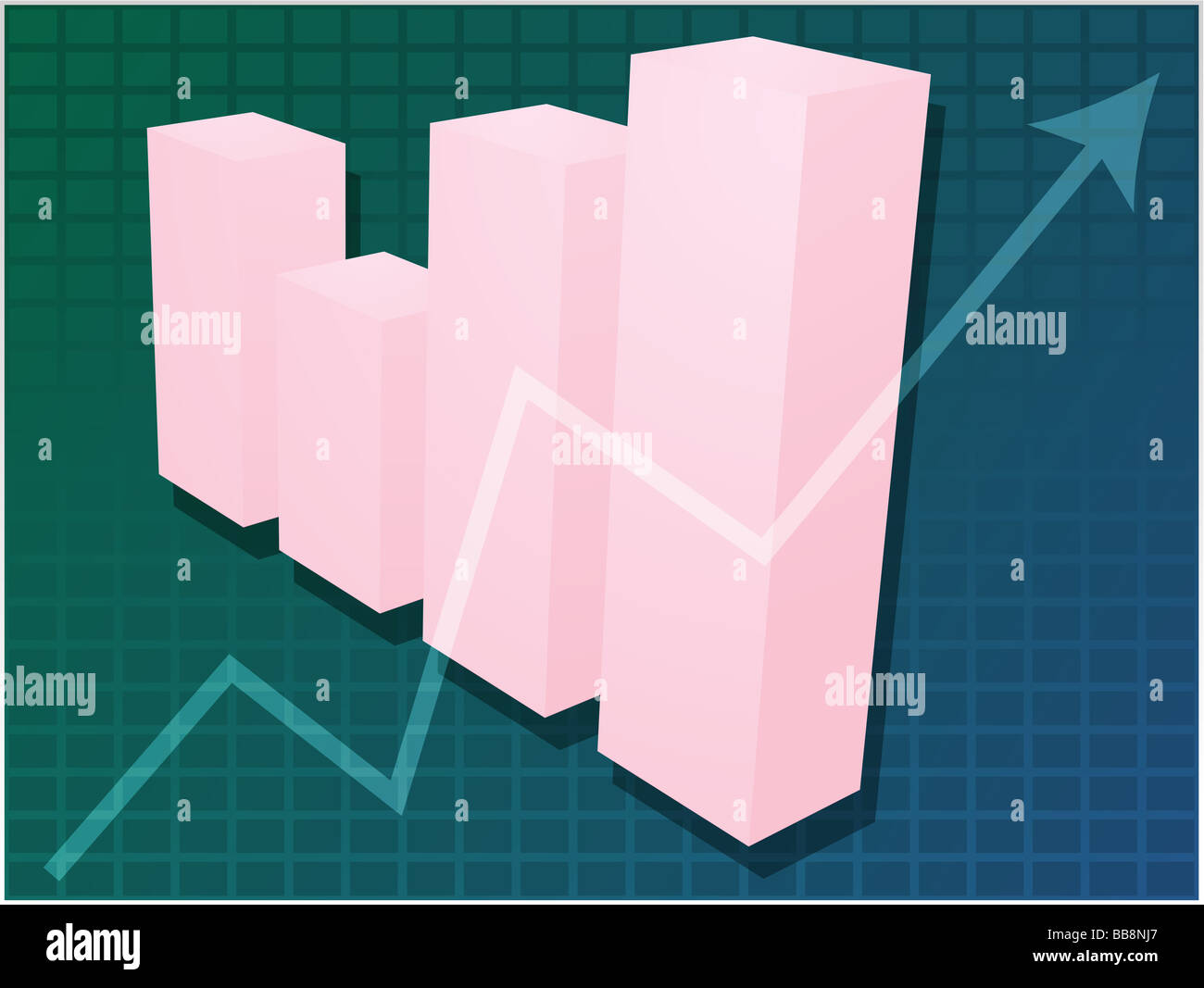 Line graph increase pink hi-res stock photography and images - Alamy